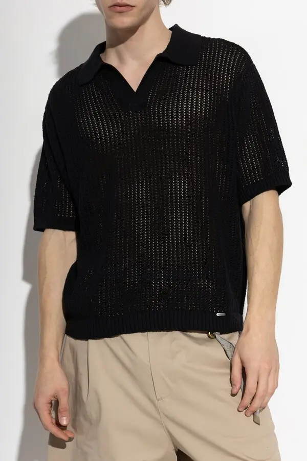 REPRESENT Polo Shirt With Appliqué Logo - Black