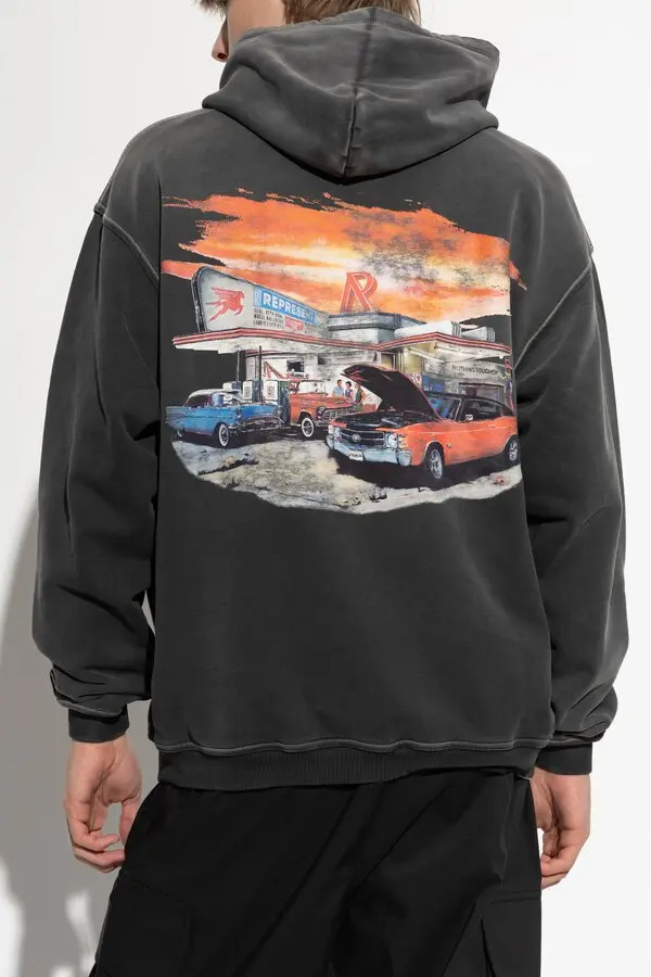 REPRESENT Oversized Printed Sweatshirt