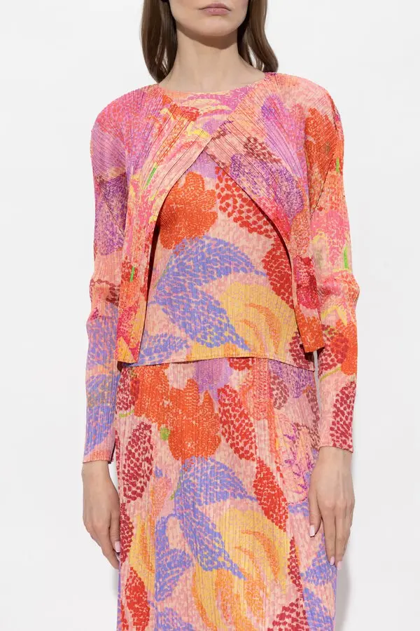 Issey Miyake Pleated Cardigan - Multicolour