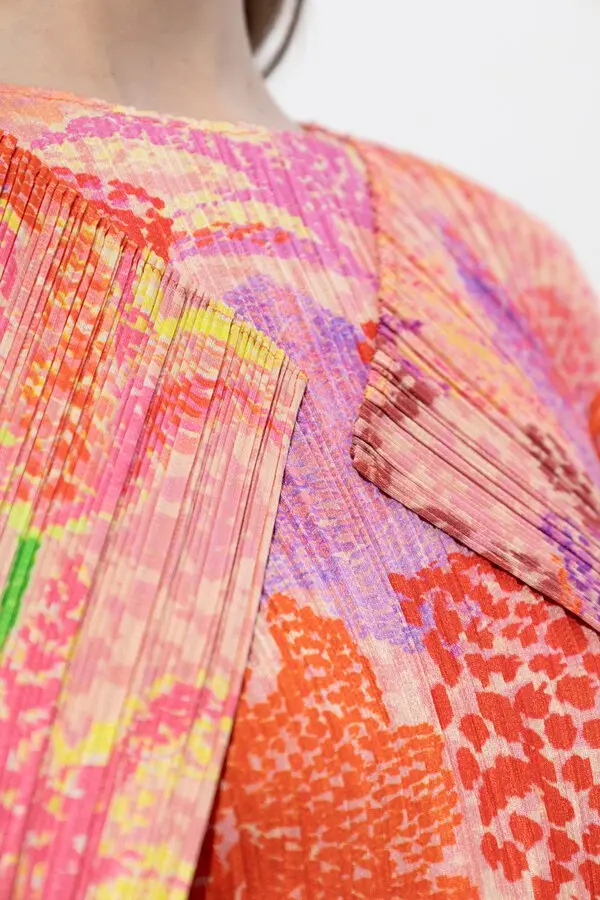 Issey Miyake Pleated Cardigan - Multicolour
