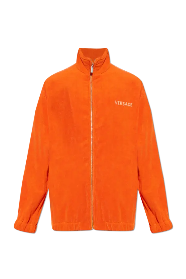 Versace Terry Cotton Zip-up Sweatshirt