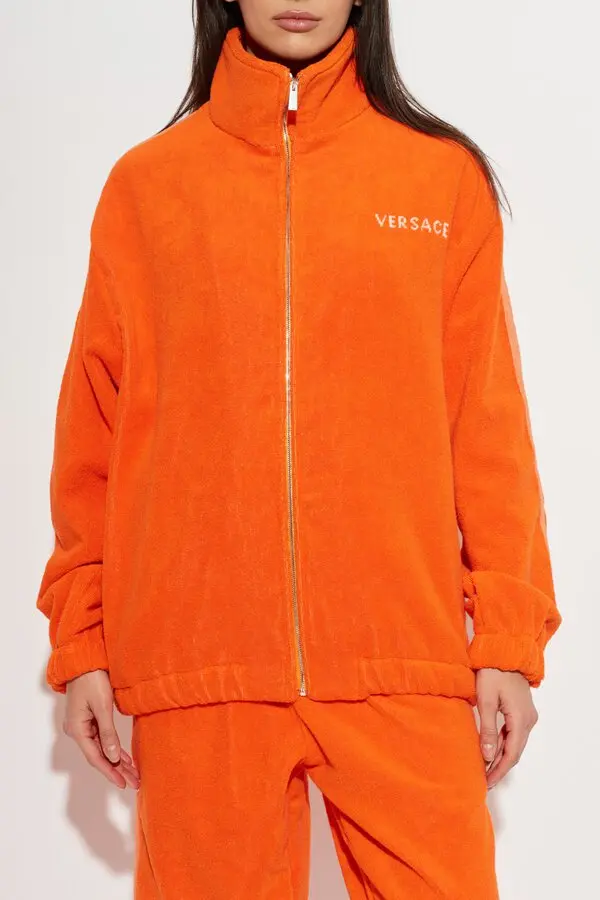 Versace Terry Cotton Zip-up Sweatshirt