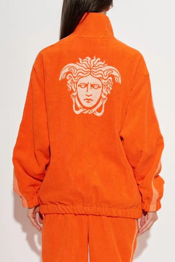 Versace Terry Cotton Zip-up Sweatshirt