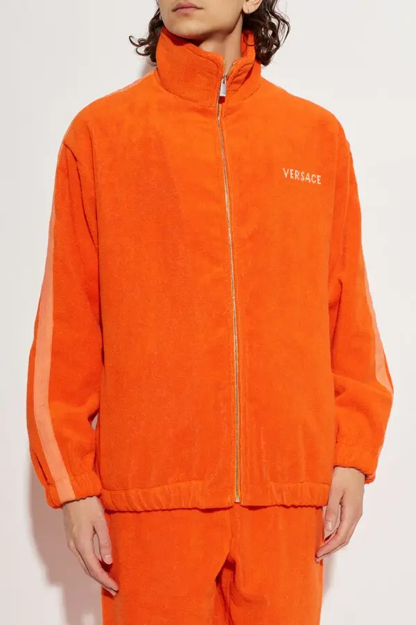 Versace Terry Cotton Zip-up Sweatshirt