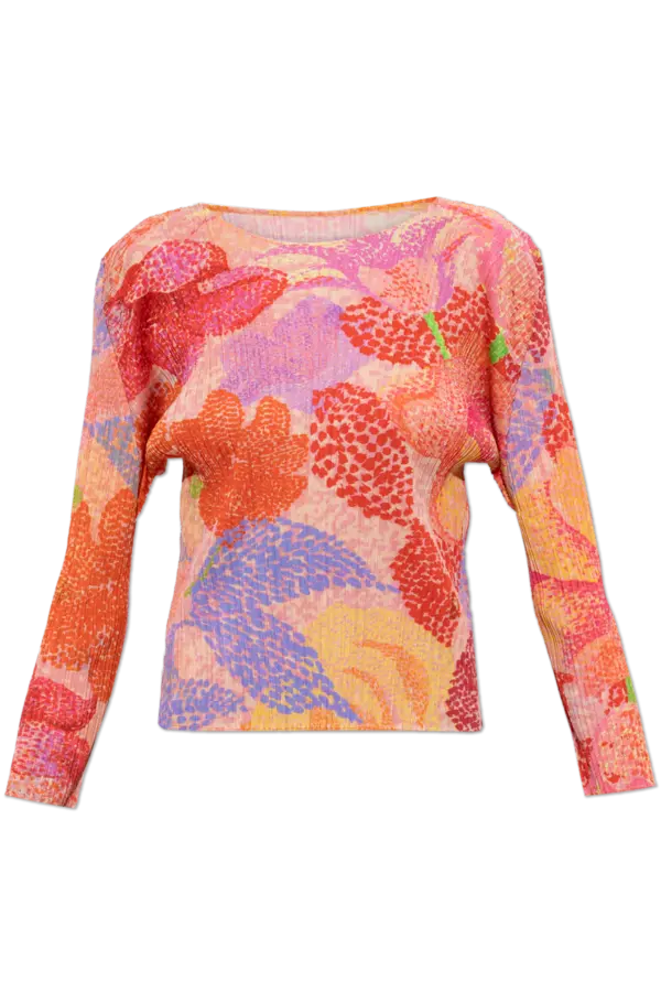 Issey Miyake Pleated Top - Multicolour