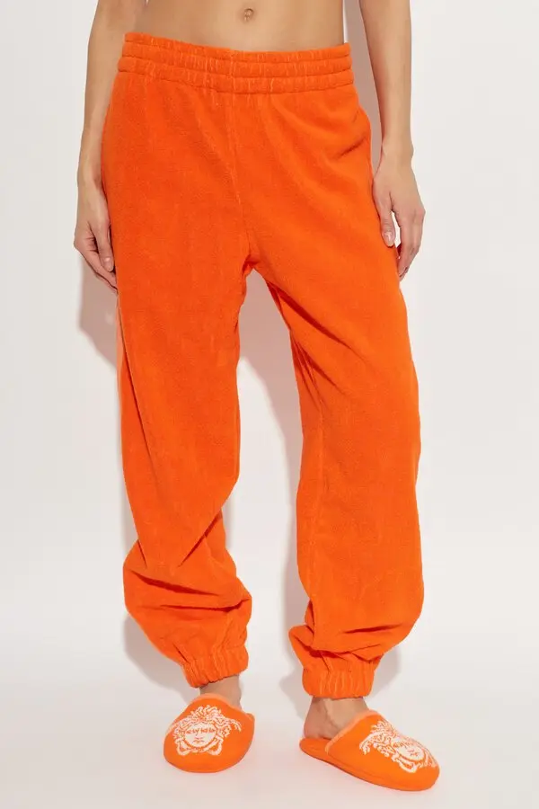 Versace Terry Cotton Jogger Trousers - Orange
