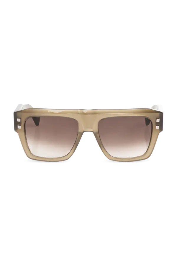 Balmain B-scene’ Geometric Sunglasses - Brown