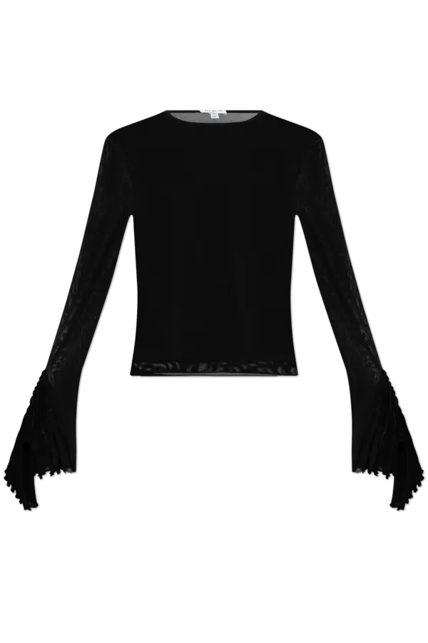 Alaïa Top With Decorative Sleeves - Black