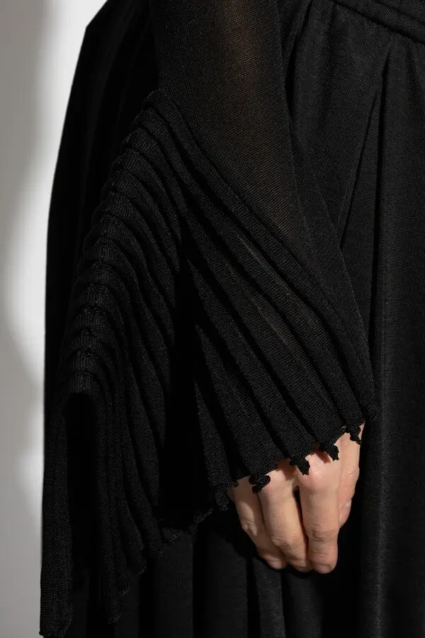 Alaïa Top With Decorative Sleeves - Black