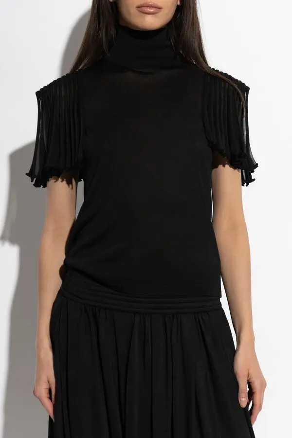 Alaïa Turtleneck Top - Black