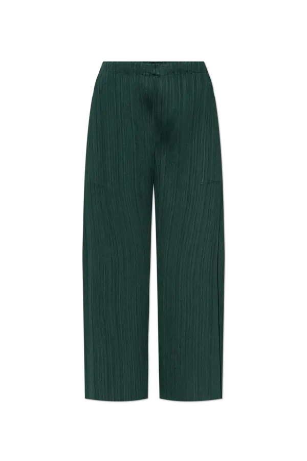 Issey Miyake Pleated Culottes - Green