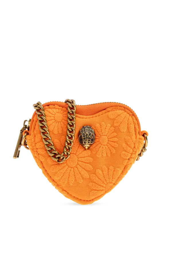 Kurt Geiger Wallet On Chain `micro Heart - Orange