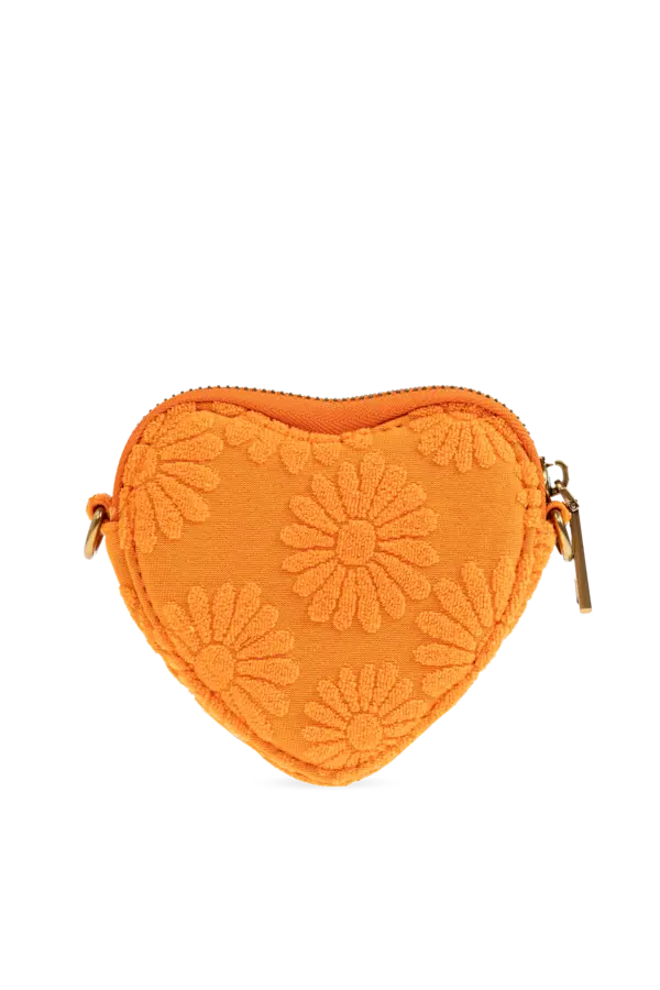 Kurt Geiger Wallet On Chain `micro Heart - Orange