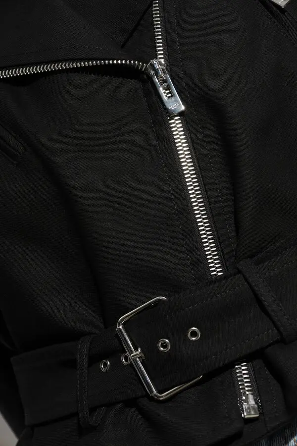 Alaïa Denim Jacket With Stand-up Collar