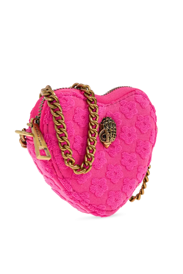 Kurt Geiger Wallet On Chain "micro Heart - Pink