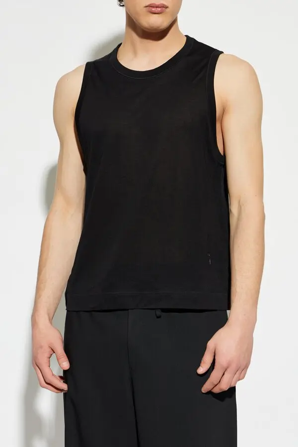 AMI Paris Sleeveless T-shirt - Black