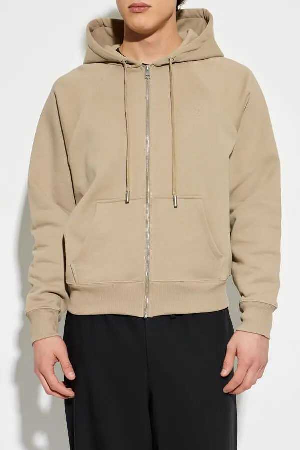 Ami Zip Up Hoodie - Beige