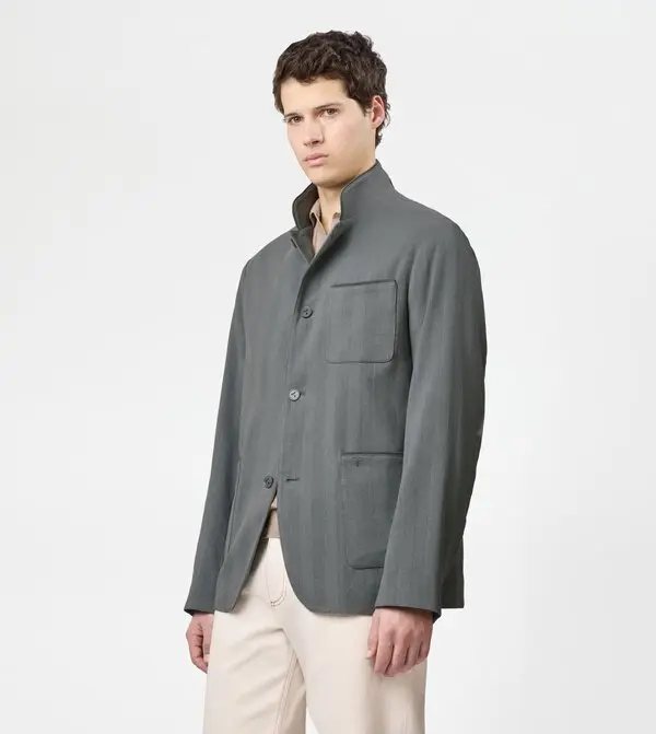 TOD'S Castello Jacket In Linen And Silk