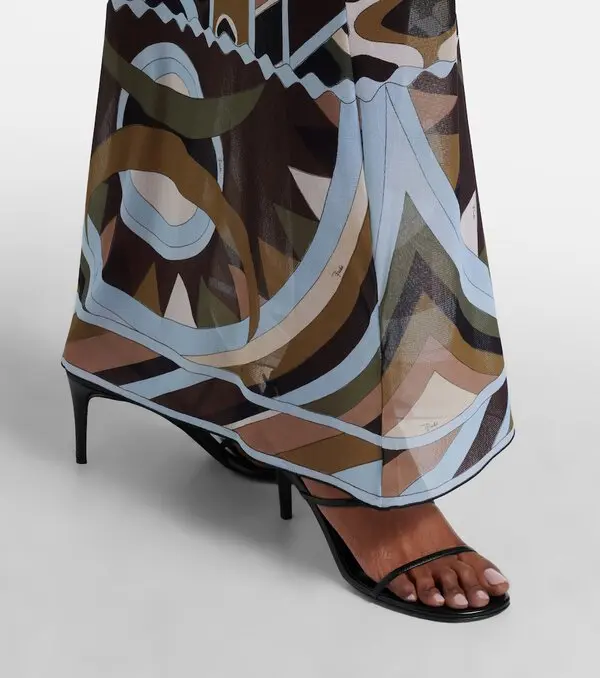 Emilio Pucci Vivara Tulle Maxi Skirt - Multicoloured