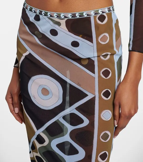 Emilio Pucci Vivara Tulle Maxi Skirt - Multicoloured