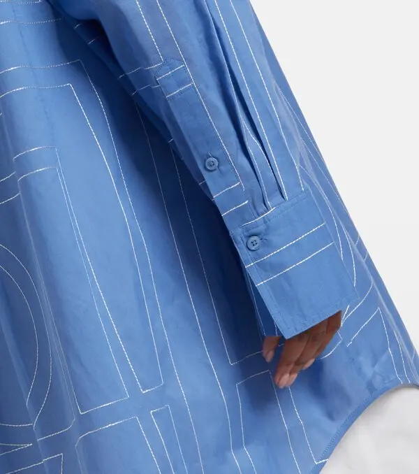 TOTEME Embroidered Cotton-blend Shirt