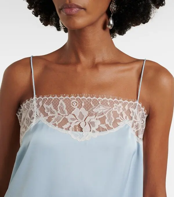 Faithfull The Brand Hanna Lace-trimmed Camisole - Blue