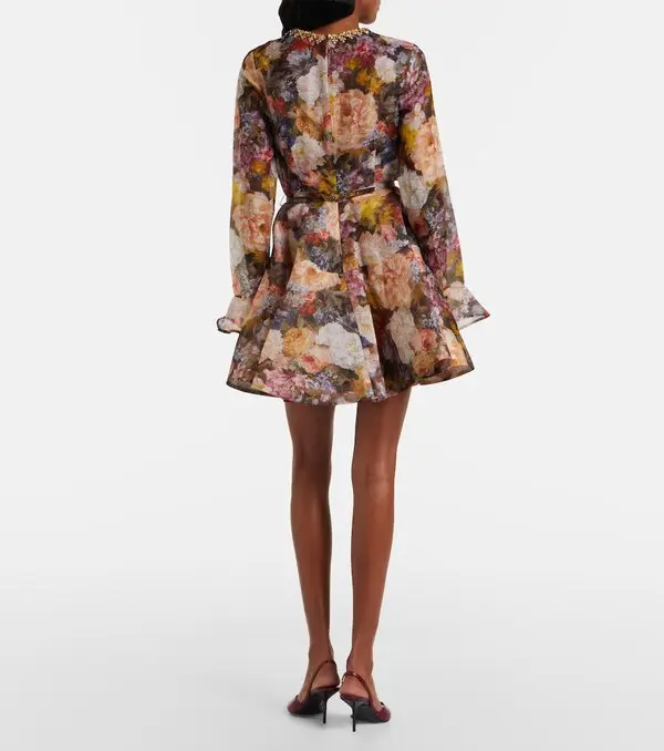 Zimmermann Alchemy Peplum Linen And Silk Minidress