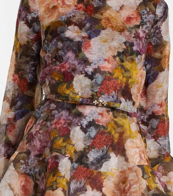 Zimmermann Alchemy Peplum Linen And Silk Minidress
