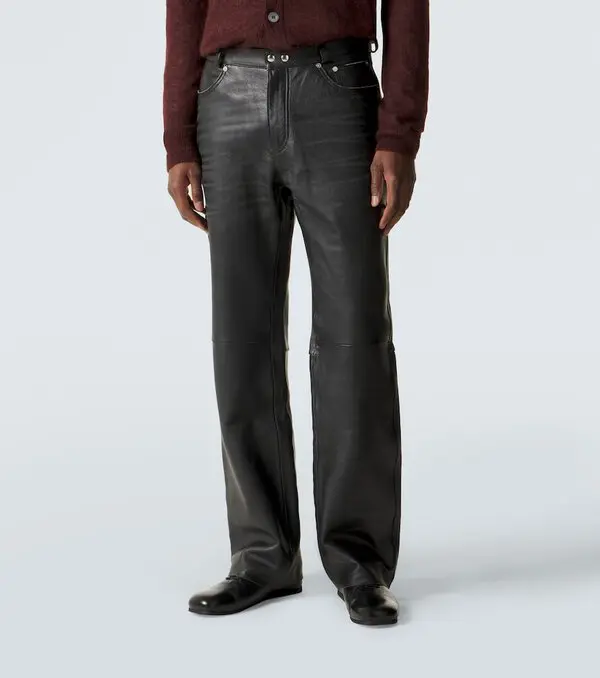 Our Legacy Carlson Cut Straight Leather Trousers