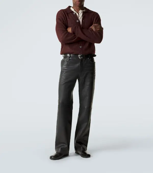 Our Legacy Carlson Cut Straight Leather Trousers