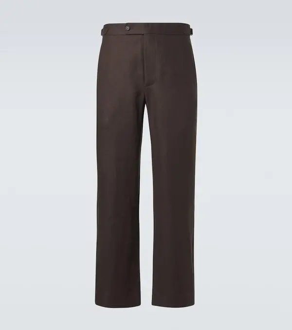 BODE Linen Straight Pants - Brown