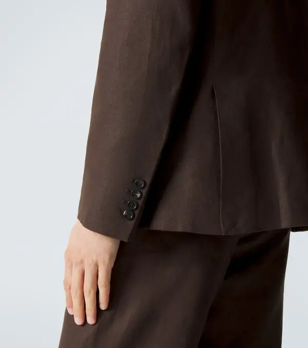 BODE Linen Straight Pants - Brown