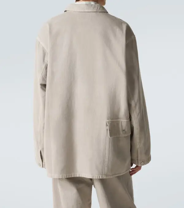 LEMAIRE Oversized Cotton Twill Overshirt - Grey