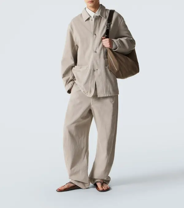 LEMAIRE Oversized Cotton Twill Overshirt - Grey