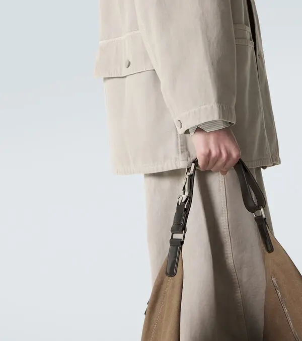LEMAIRE Oversized Cotton Twill Overshirt - Grey