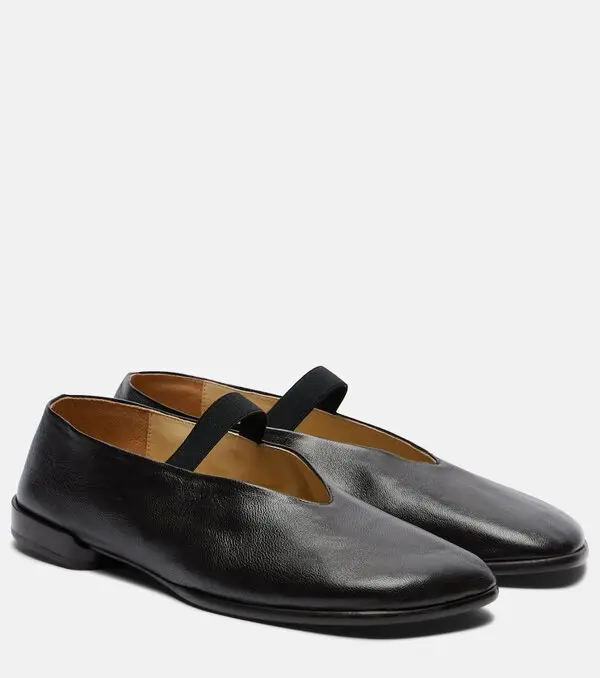 LEMAIRE Leather Ballet Flats - Brown
