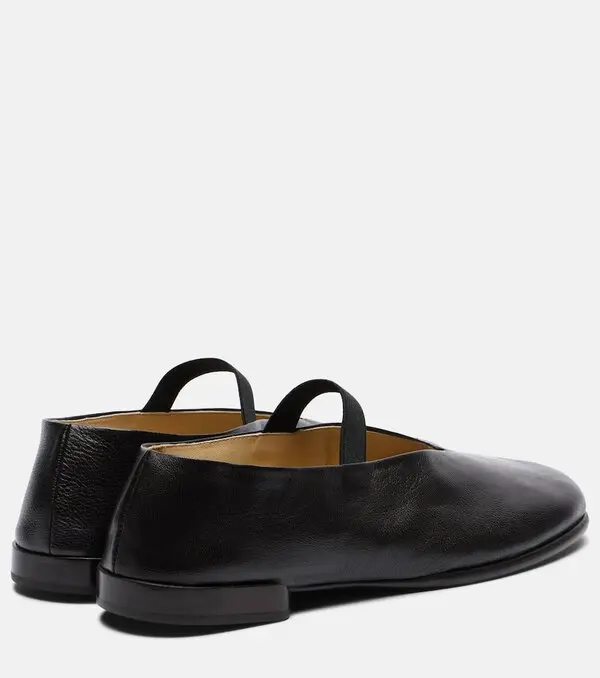 LEMAIRE Leather Ballet Flats - Brown
