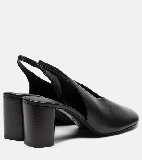LEMAIRE Leather Slingback Pumps - Brown