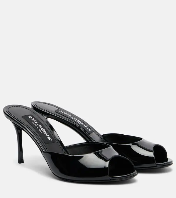 Dolce & Gabbana Keira Patent Leather Mules