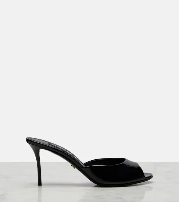 Dolce & Gabbana Keira Patent Leather Mules