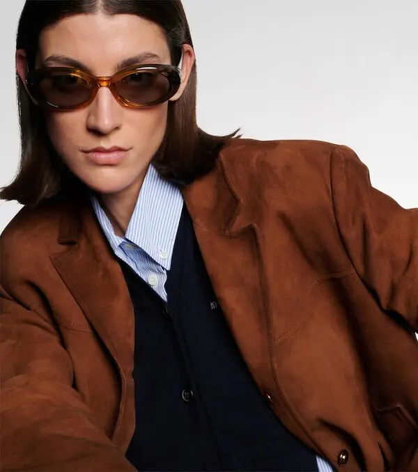 Miu Miu Reverie Oval Sunglasses - Brown