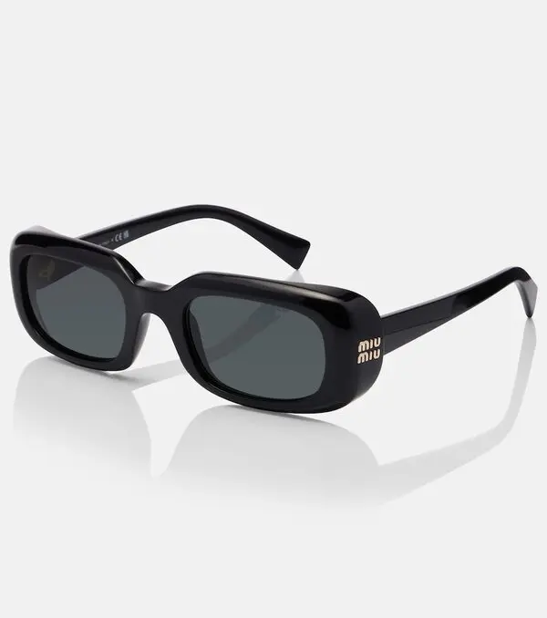 Miu Miu Logo Rectangular Sunglasses