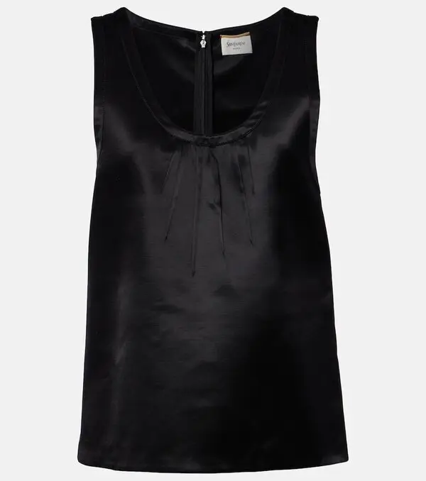 Saint Laurent Cassandre Satin Top