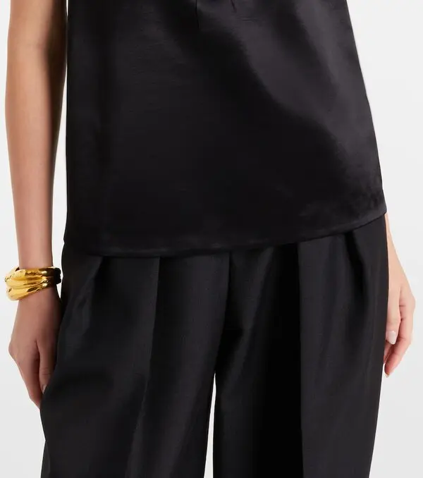 Saint Laurent Cassandre Satin Top