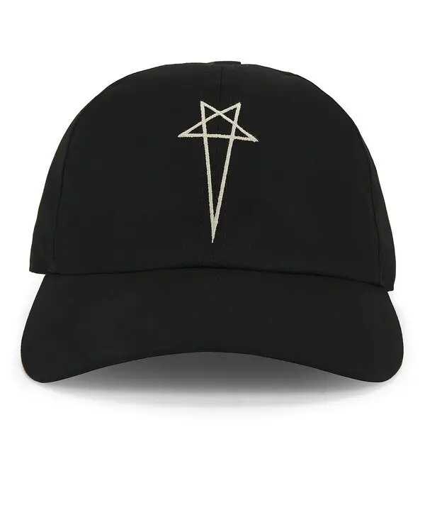 Rick Owens Pentagram Baseball Cap - Black & Pearl
