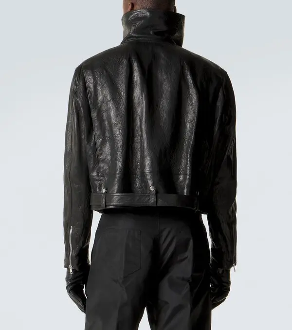 Rick Owens Dracubiker Belted Leather Jacket