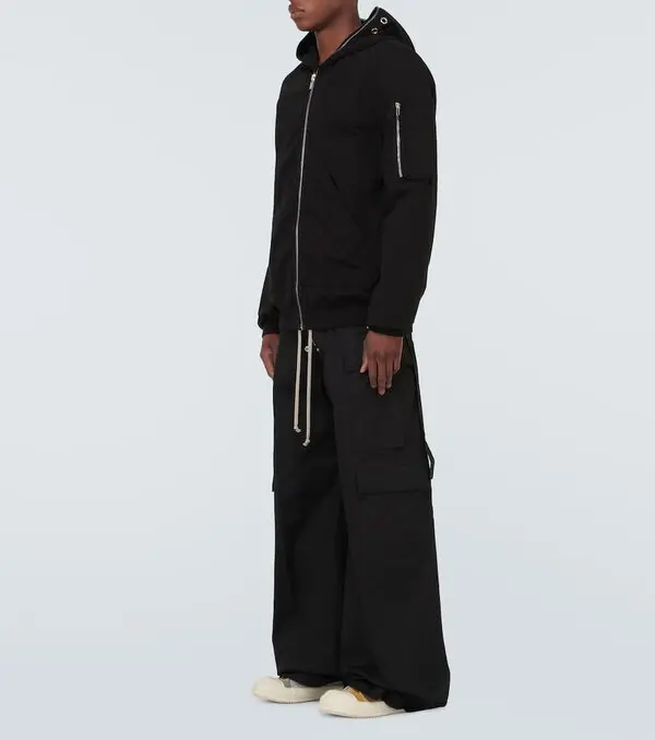 Rick Owens Cotton Bomber Jacket - Black
