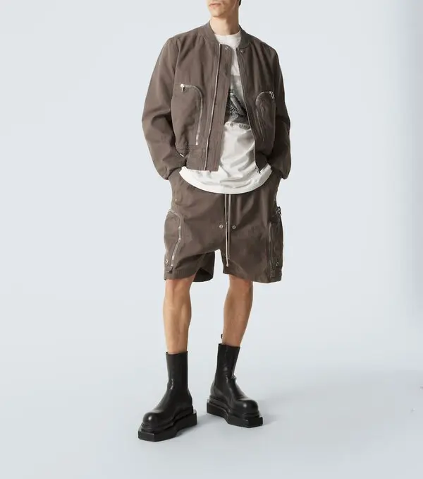 Rick Owens Cotton Bomber Jacket - Grey