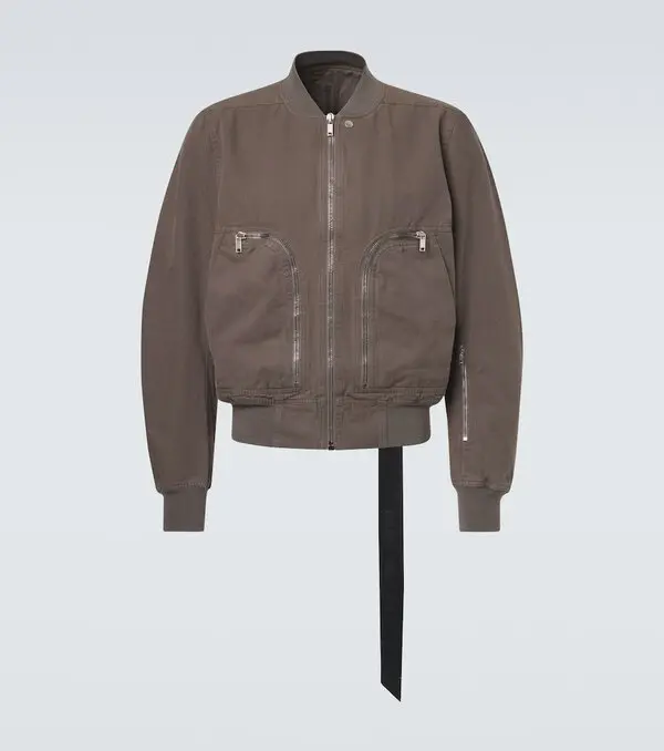 Rick Owens Cotton Bomber Jacket - Grey