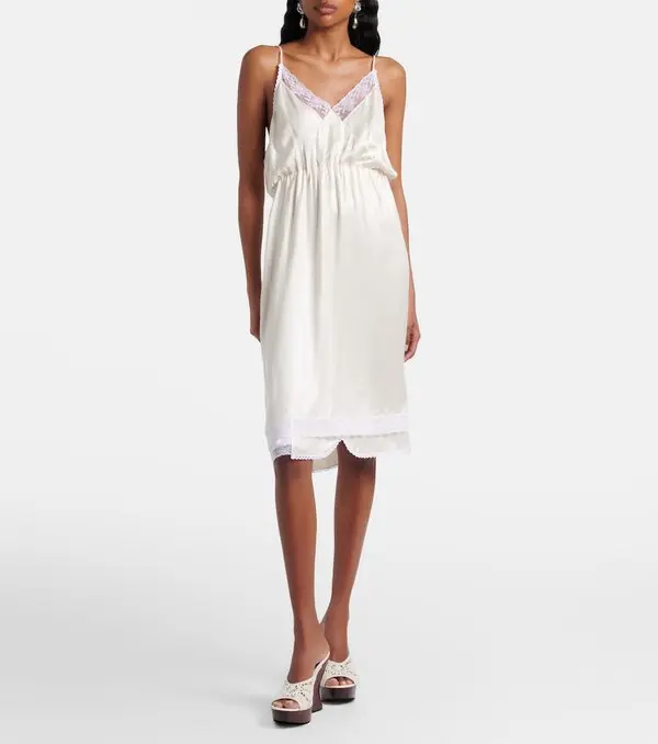 Magda Butrym Lace-trimmed Slip Dress - White | Editorialist